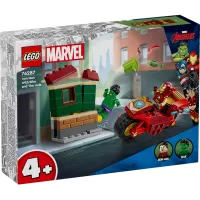 LEGO® Marvel Iron Man na motoru i Hulk 76287