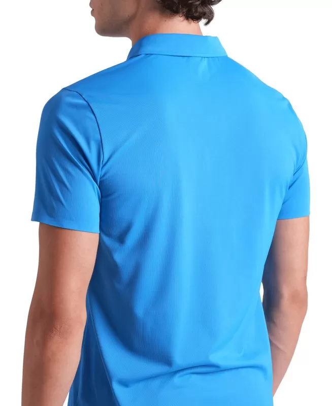 MENS POLOSHIRT POCKET SOLID BLUE