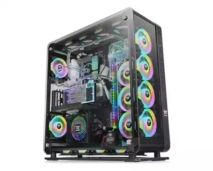 Thermaltake Kućište Thermaltake Core P8 TG Black/Black/Wall Mount/SPCC/4mm Tempered Glass*3