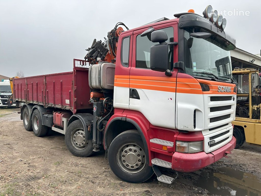 Scania G480 8x4 TIPPER + CRANE ATLAS 240.E4 + RADIO - STEEL SPRING / BI kiper