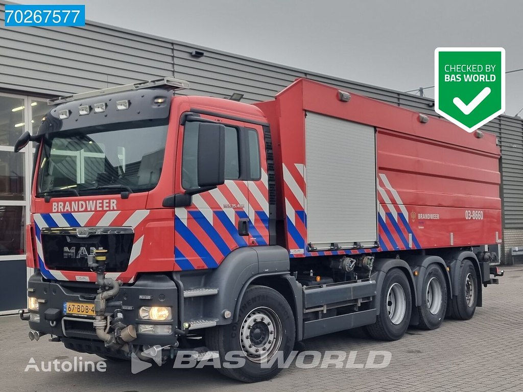 MAN TGS 35.400 8X4 Foam fire fighting Feuerwehr Lift+Lenkachse Navi vatrogasno vozilo