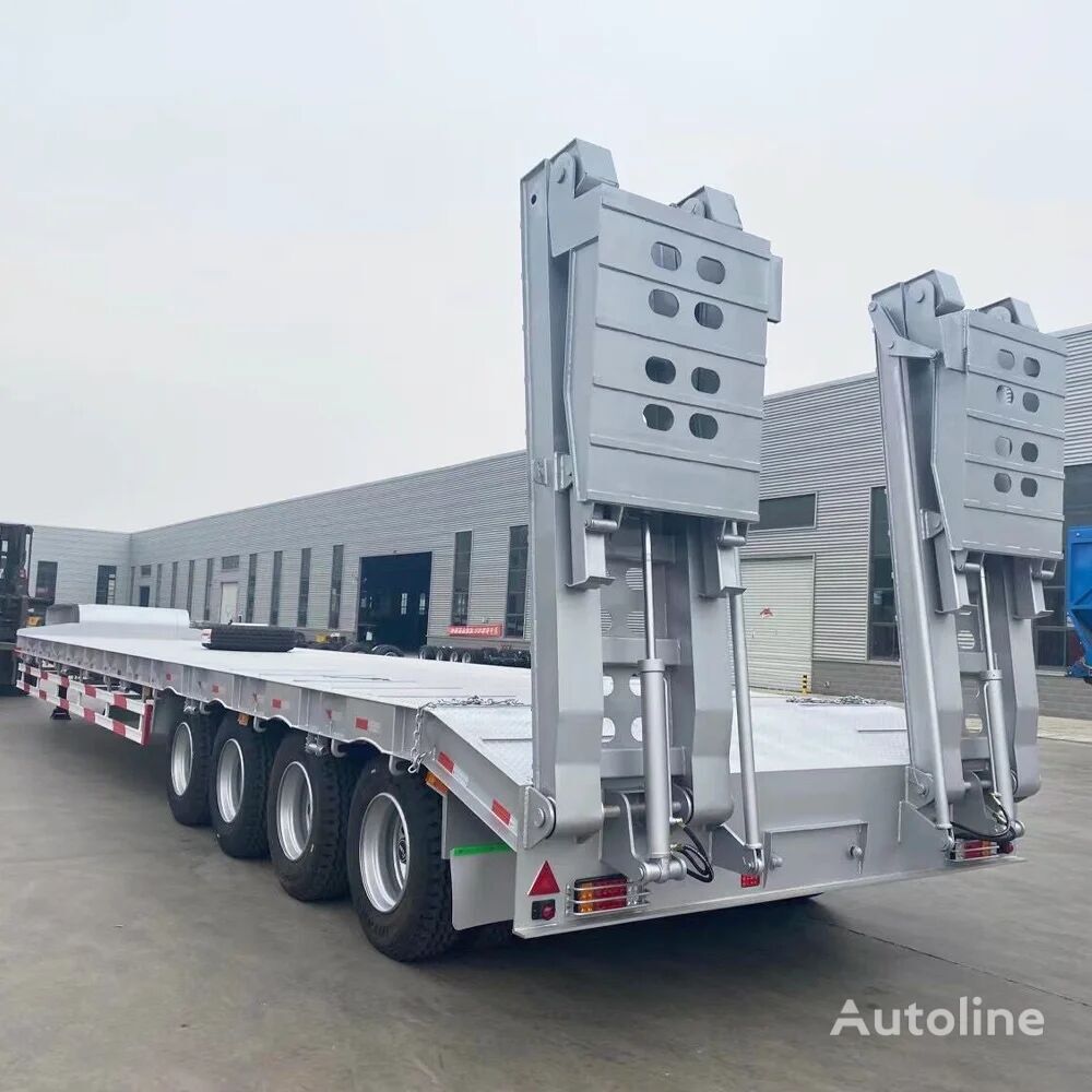 Nova zw group lowboy trailerexcavator transport lowbed trailer poluprikolica sa niskom platformom