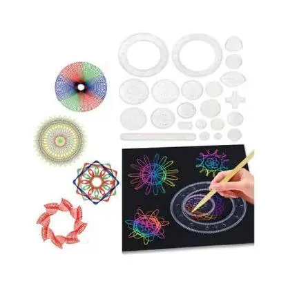 Set za crtanje sa geometrijskim spirografima SpiroArt, 27 delova