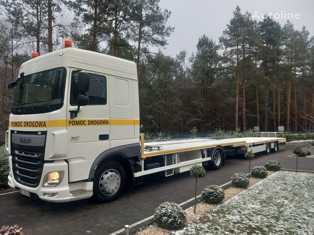 DAF Xf460+przyczepa Samro šlep auto + prikolica platforma