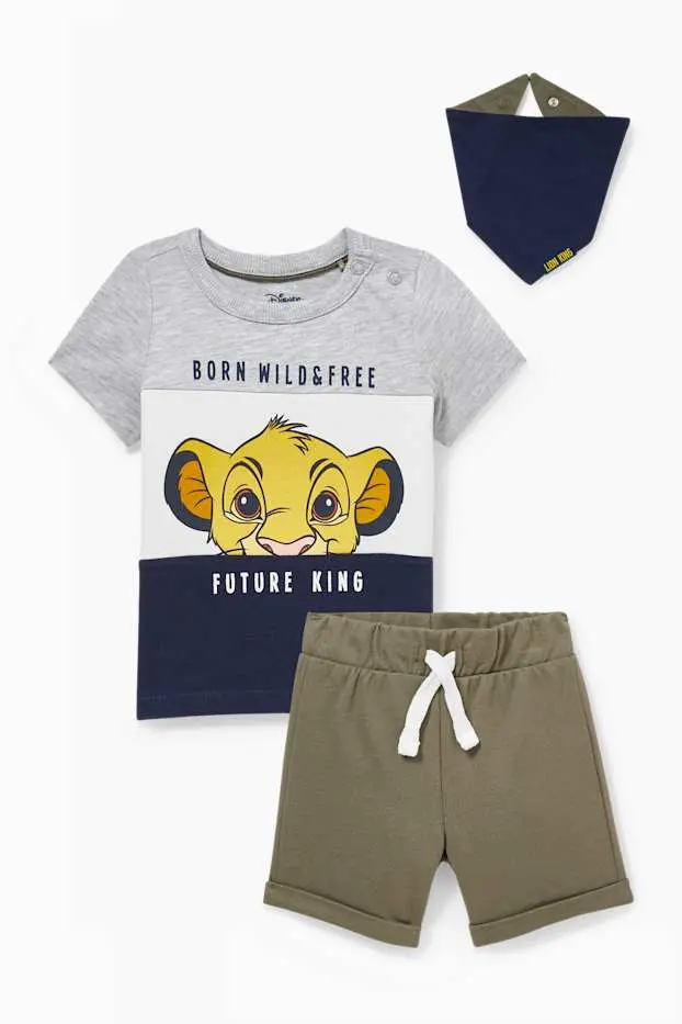 C&A Set majica i šorts za bebe, Lion King, Šareni