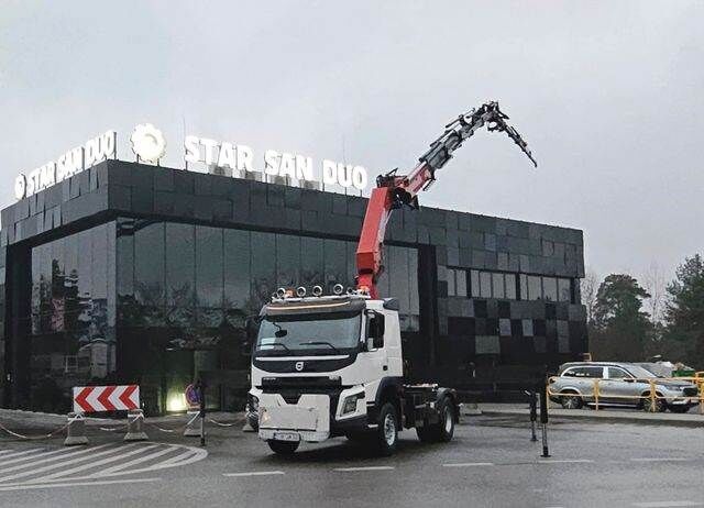 Volvo FMX 460 4x4 HMF 4020 FLY JIB KRAN CRANE tegljač