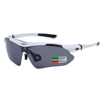 ROCKBROS POLARIZED CYCLING GLASSES WITH 5 LENSES - WHITE