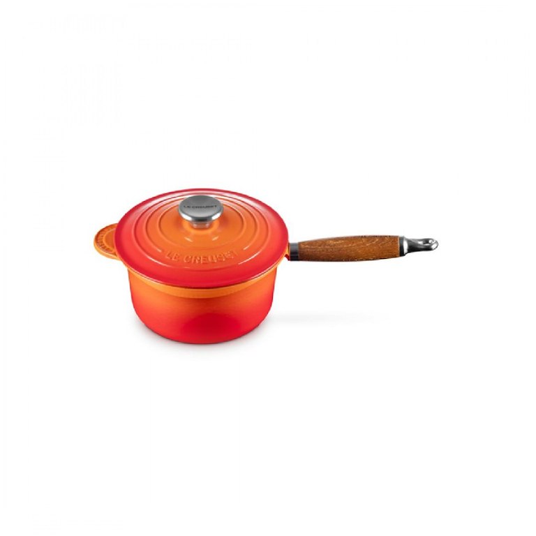 Le Creuset okrugla kaserola od livenog gvožđa sa drvenom ručkom, 18 cm, 1.8 l