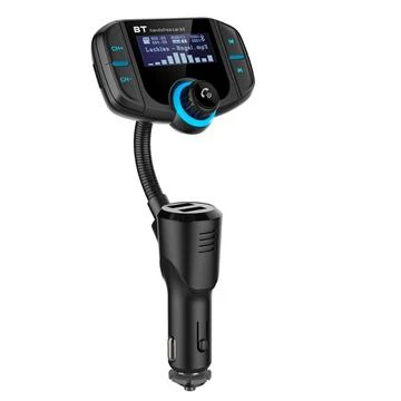 BT70 FM TRANSMITTER / CAR CHARGER WITH 1.65" LCD DISPLAY - BLACK