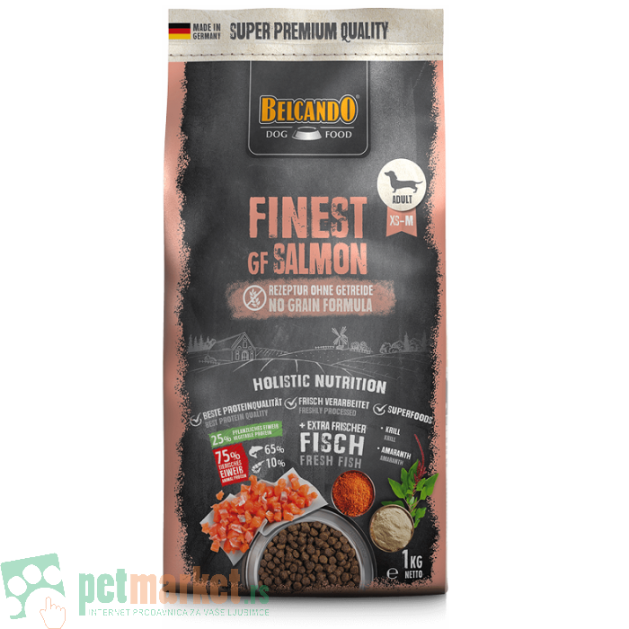 Belcando: Hrana za odrasle pse malih i srednjih rasa Finest Grain Free Losos