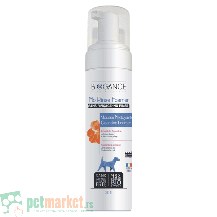 Biogance: Pena za suvo kupanje No Rinse Dog Foamer, 200 ml