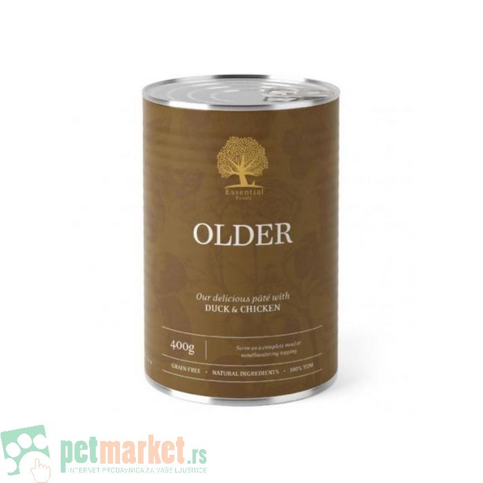 Essential: Pašteta sa komadićima mesa za sterije pse Older Pate, 400 gr