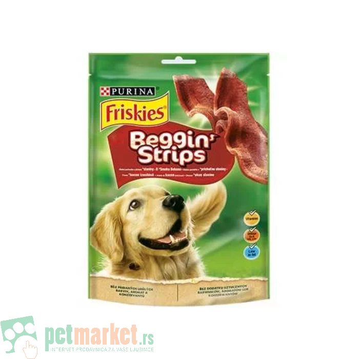 Friskies: Poslastica za odrasle pse Beggin Stripes, 120 gr