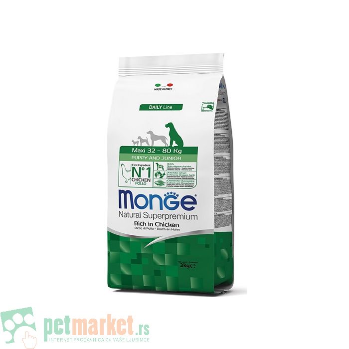 Monge: Hrana za štence velikih rasa Maxi Puppy & Junior