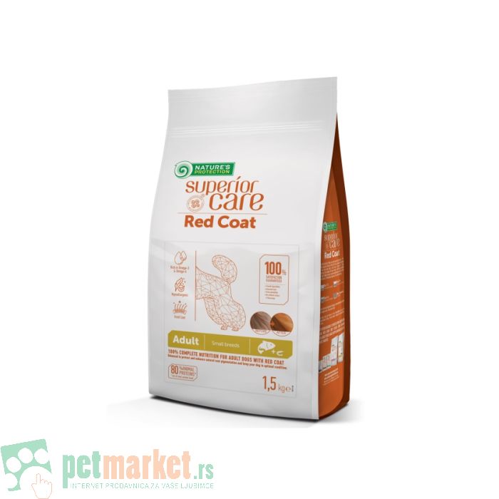 Nature's Protection Superior Care: Red Coat Small Adult, Losos, Hrana za riđe pse