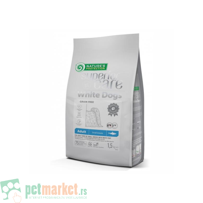 Nature's Protection Superior Care: White Dog Mini Adult, Haringa, Hrana za bele pse malih rasa