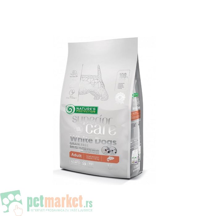 Nature's Protection Superior Care: White Dogs Mini Adult, Losos, Hrana za bele male pse