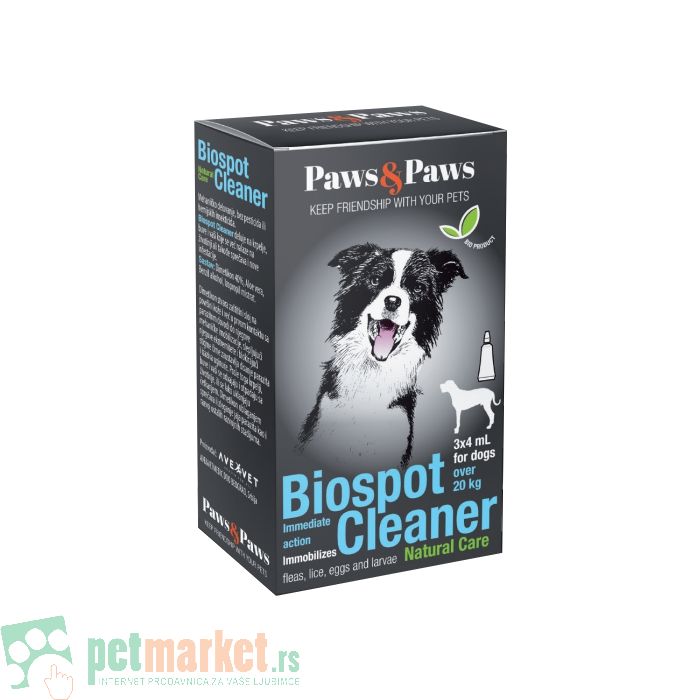 Paws and Paws: Preparat protiv parazita na bazi dimentikona Biospot Cleaner, velike rase