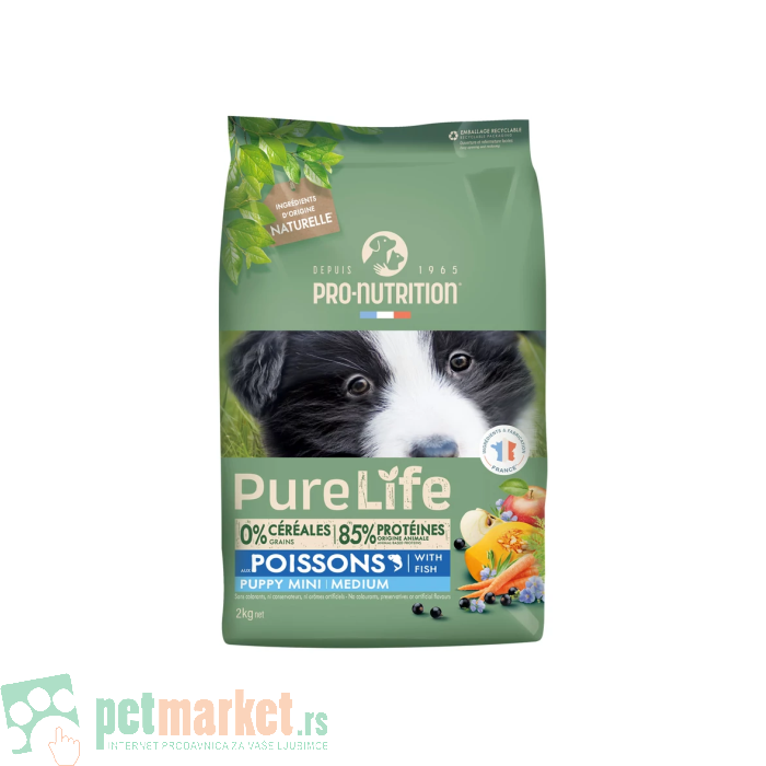 Pro Nutrition Pure Life: Hrana za štence Puppy Mini/Medium