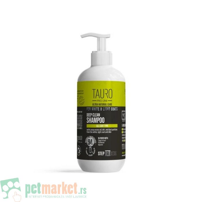 Tauro: Šampon za bele pse White Deep Clean Shampoo