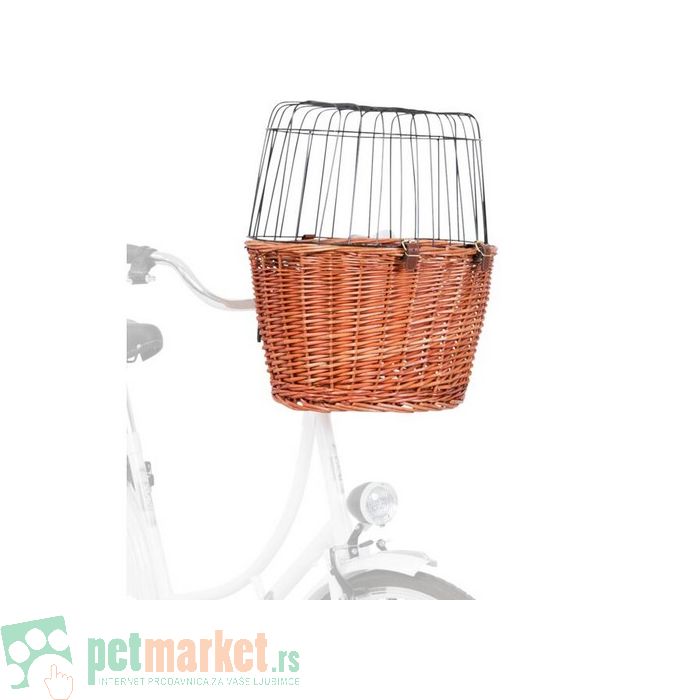 Trixie: Pleteni transporter za bicikl Front Dog Bicycle Basket