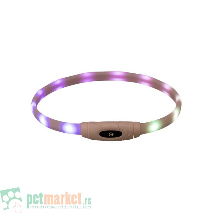 Trixie: Svetleća ogrlica za pse USB Flash Light Ring Purple