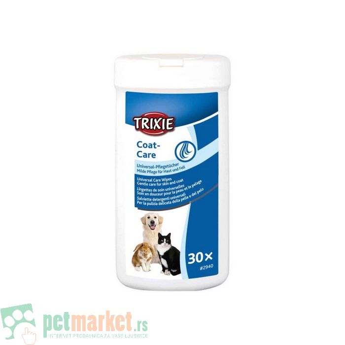 Trixie: Univerzalne vlažne maramice, 30 kom