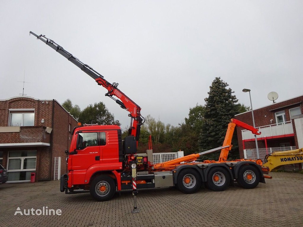 MAN TGS 35.500 hook lift +FASSI 235A crane kamion rol kiper