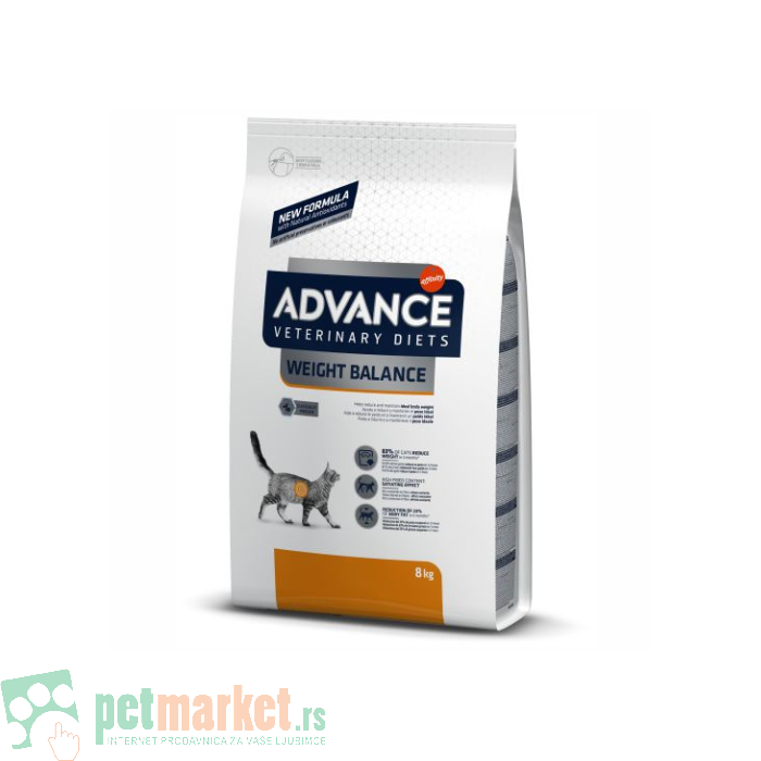 Advance Vet: Hrana za gojazne mačke Weight Balance, 1.5 kg