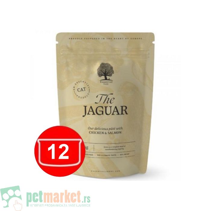 Essential: Vlažna hrana za mačke The Jaguar Pouch, 12x85 gr