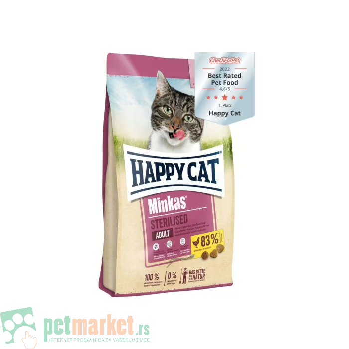 Happy Cat: Hrana za mačke Minkas Sterilised, 10 kg
