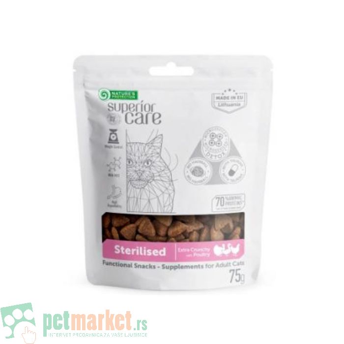 Nature's Protection: Poslastica za sterilisane mačke Sterilised Cats, 75 gr