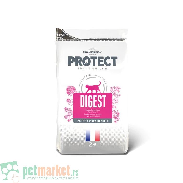 Pro Nutrition Protect: Veterinarksa hrana za mačke Digest, 2 kg