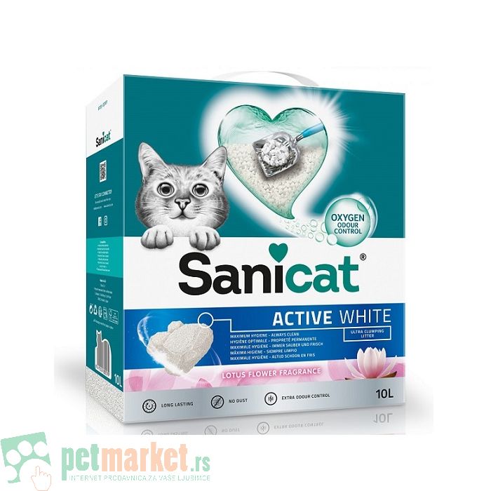 Sanicat: Grudvajući posip Active White Lotus