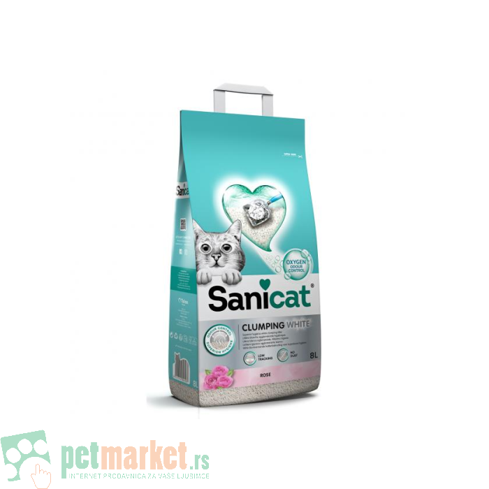 Sanicat: Grudvajući posip Clumping White Rose, 8l