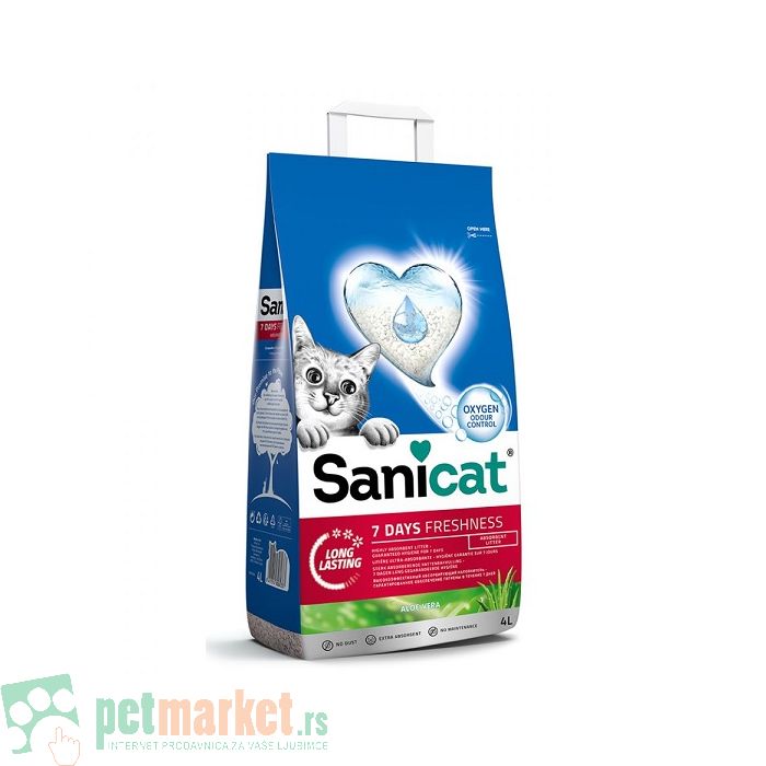 Sanicat: Upijajući posip za mačke 7 Days Freshness, 4l