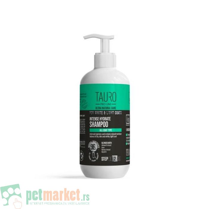 Tauro: Šampon za bele pse White Intense Hydrate Shampoo