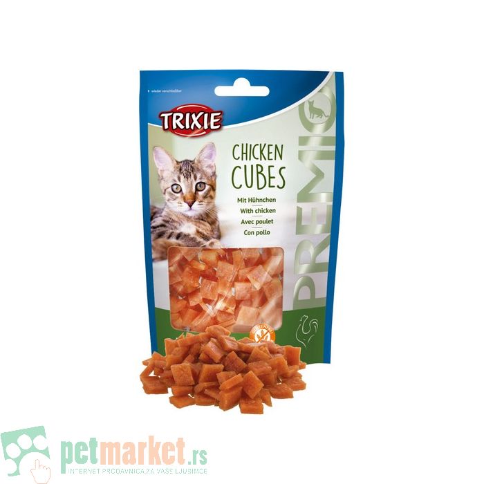 Trixie: Poslastica za mace sa 73% mesa Chicken Cubes, 50 gr