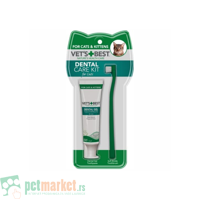 Vet’s Best: Komplet za pranje zuba za mačke Cat Dental Kit