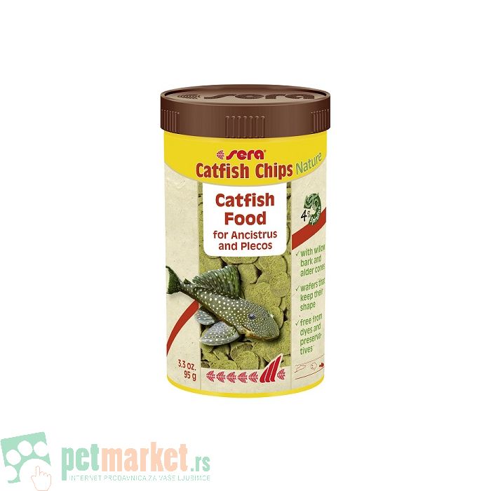 Sera: Hrana za algojede Catfish Chips Nature, 100 ml