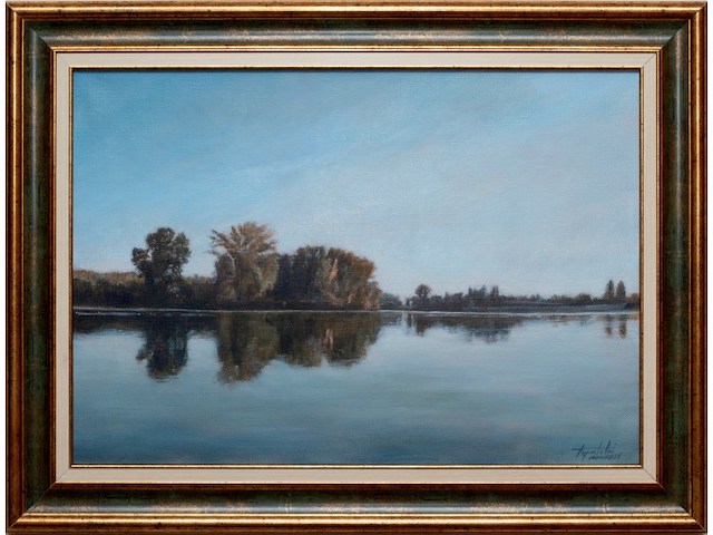 Tisa kod Bečeja - 46,5x61,5cm Ulje na platnu - TOPALSKI