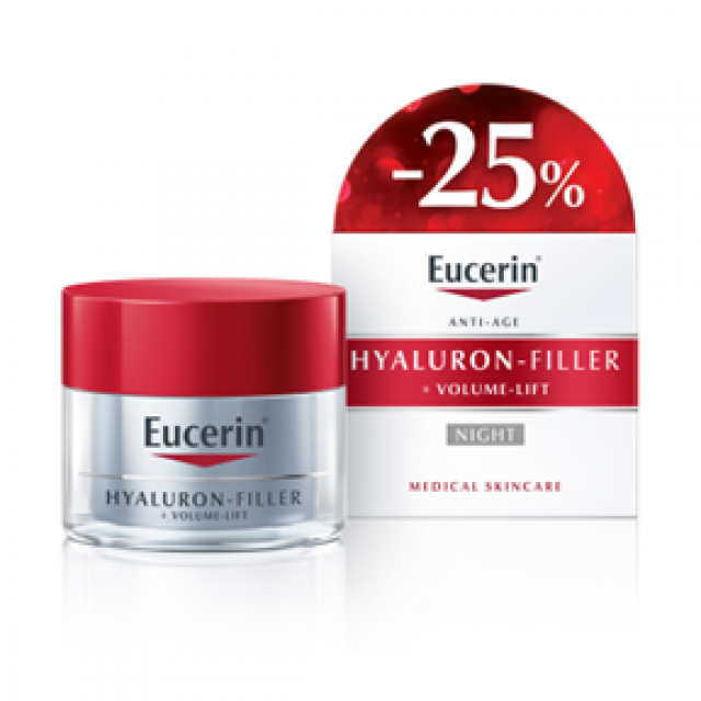 EUCERIN HYALURON FILLER + VOLUME-LIFT NOĆNA KREMA 50ML -25%