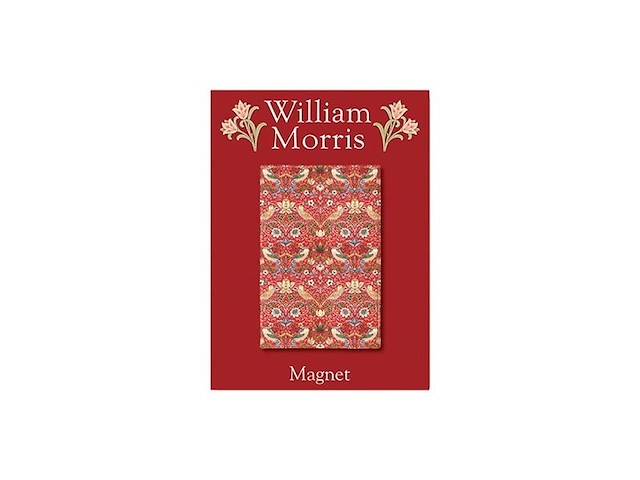 Magnet - William Morris, Strawberry Thief, Red