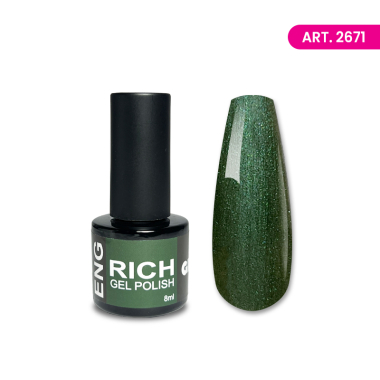 ENG RICH gel polish GREEN SHINE 8 ml art.2671 AKCIJA 2+1 GRATIS