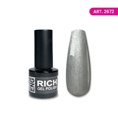 ENG RICH gel polish SILVER METALLIC 8ml art.2672 AKCIJA 2+1 GRATIS