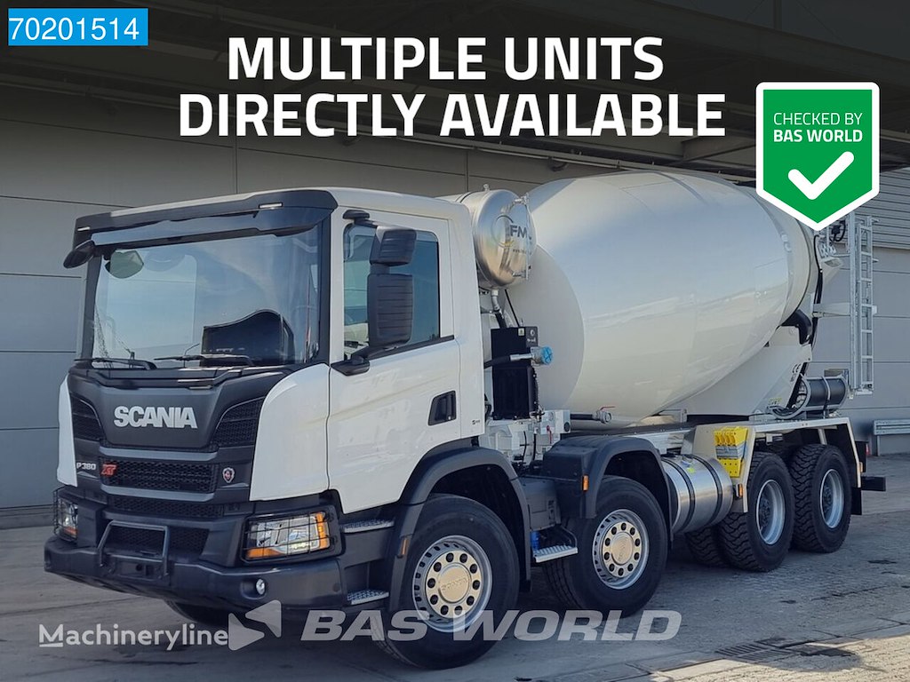 Novi Scania P380 8X4 Brand NEW EURO 5 - 10m3 Mixer Steelsuspension kamion s mešalicom za beton