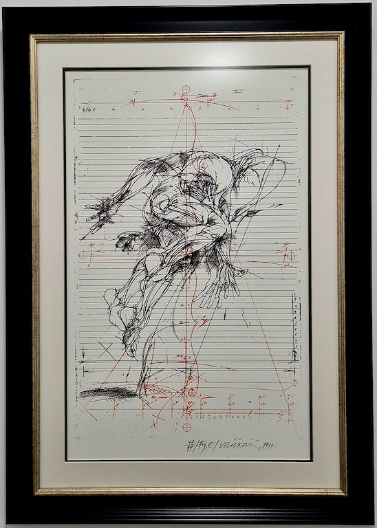 VLADIMIR VELICKOVIC – ORIGINAL SERIOGRAFIJA 1977GOD. – 86X61CM