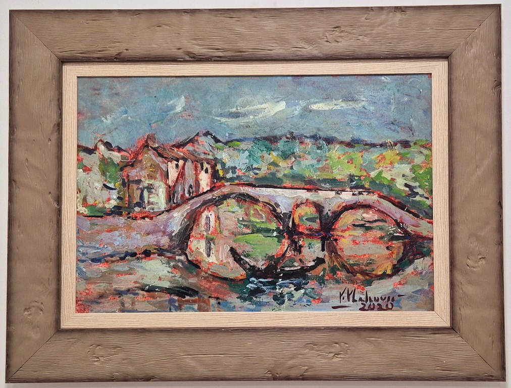 VOJO VLAHOVIC -ULJE NA PLATNU -74X56CM – REKA CRNOJEVICA