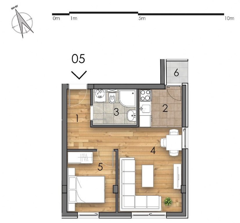 NOVI SAD - DETELINARA - 36. 98 m2