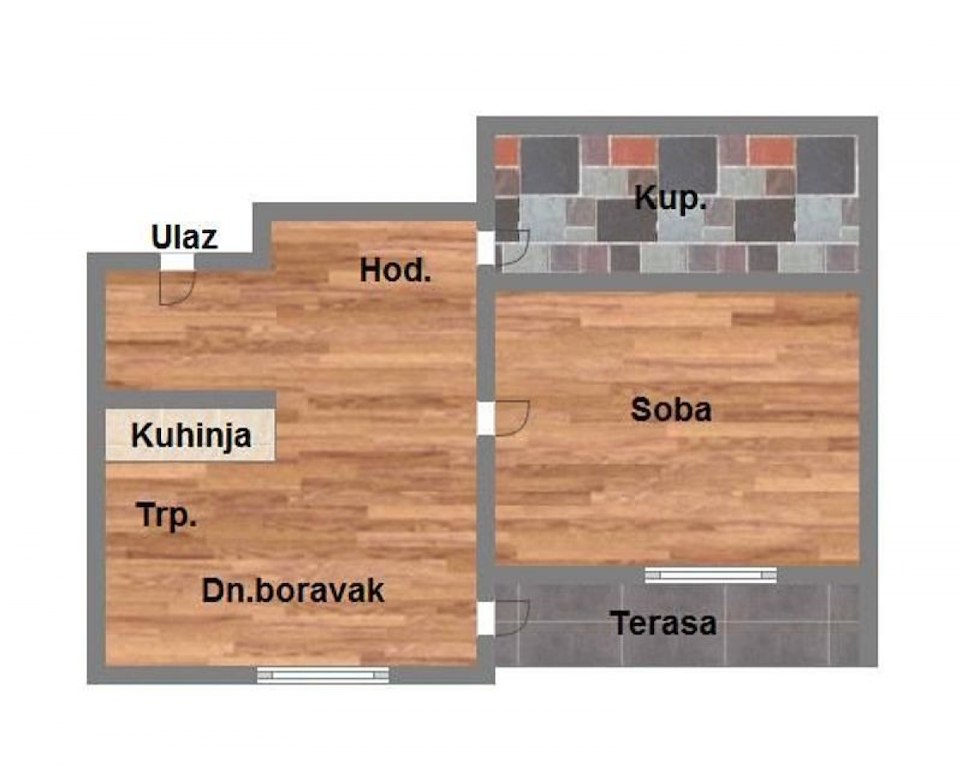 Komforan dvosoban od 40m2 - U mirnom delu Adica -